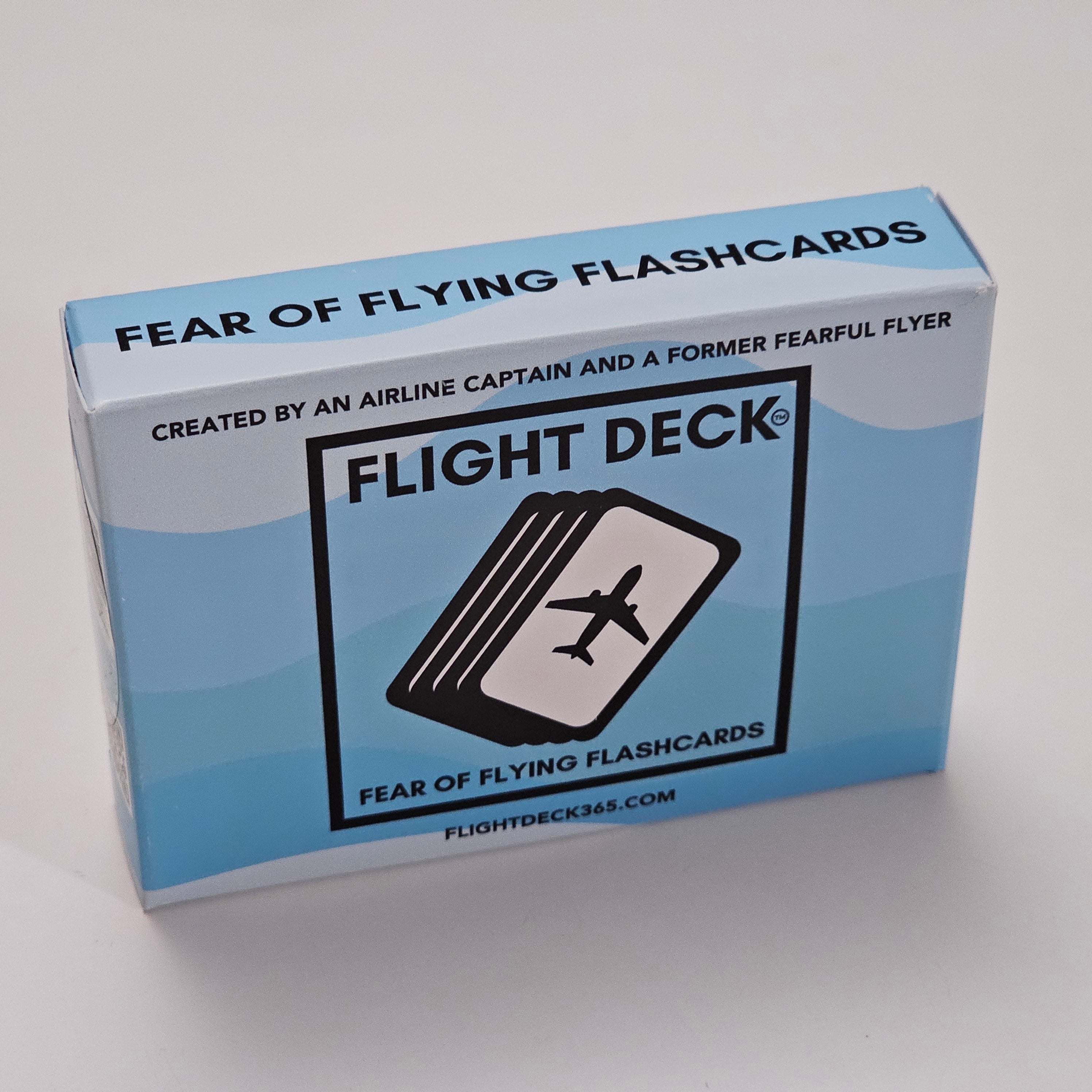B- Flight Deck Fear of Flying Flashcards with Gold Ring Binder Blue Wa